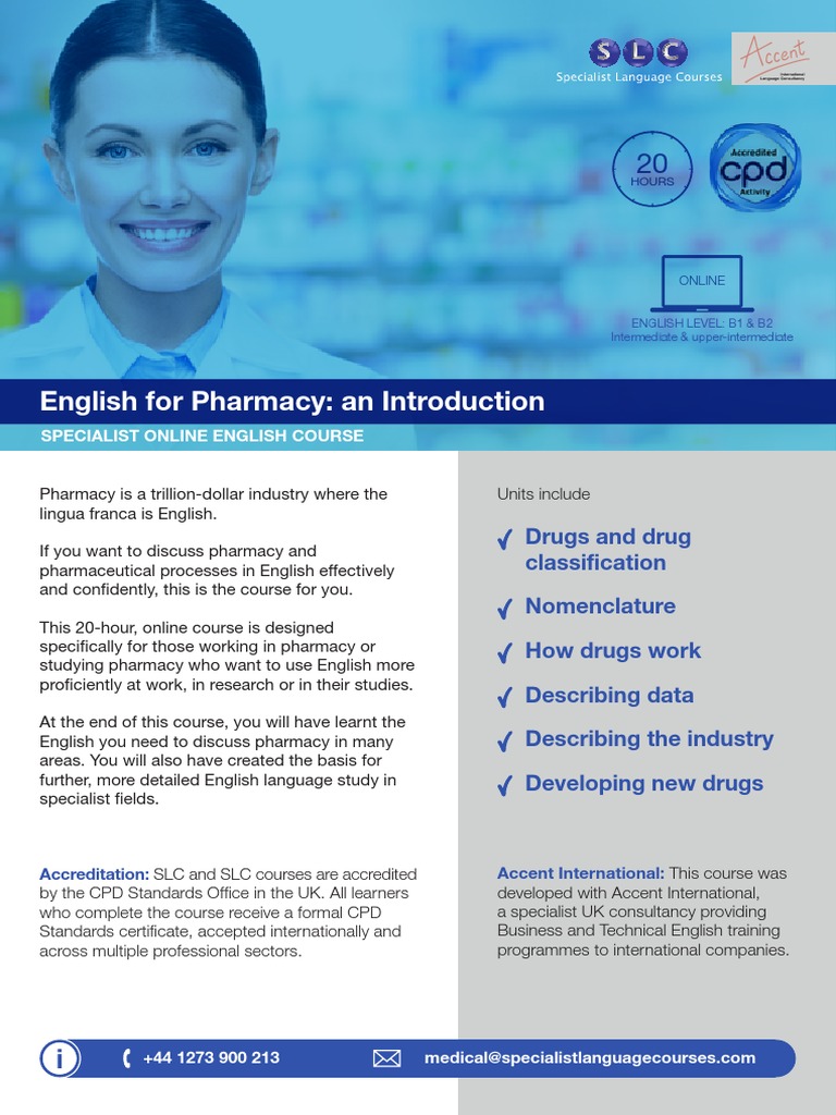 English For Pharmacy: An Introduction | PDF | Pharmacy | English Language