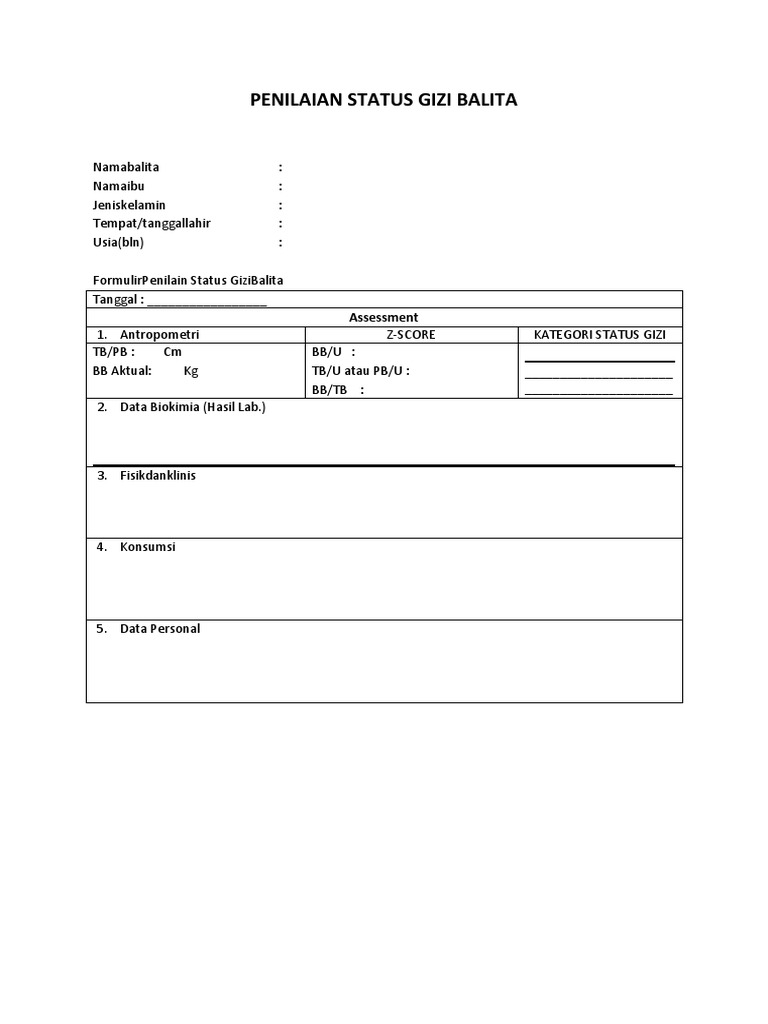 3.4 Penilaian Status Gizi Balita-1 | PDF