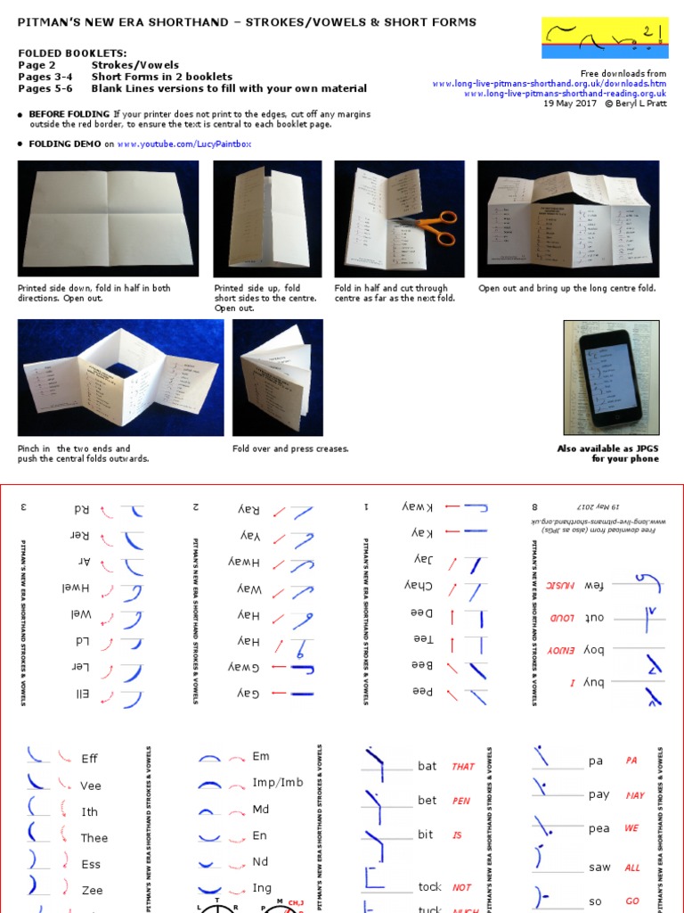 Pitman'S New Era Shorthand - Strokes/Vowels & Short Forms | PDF ...
