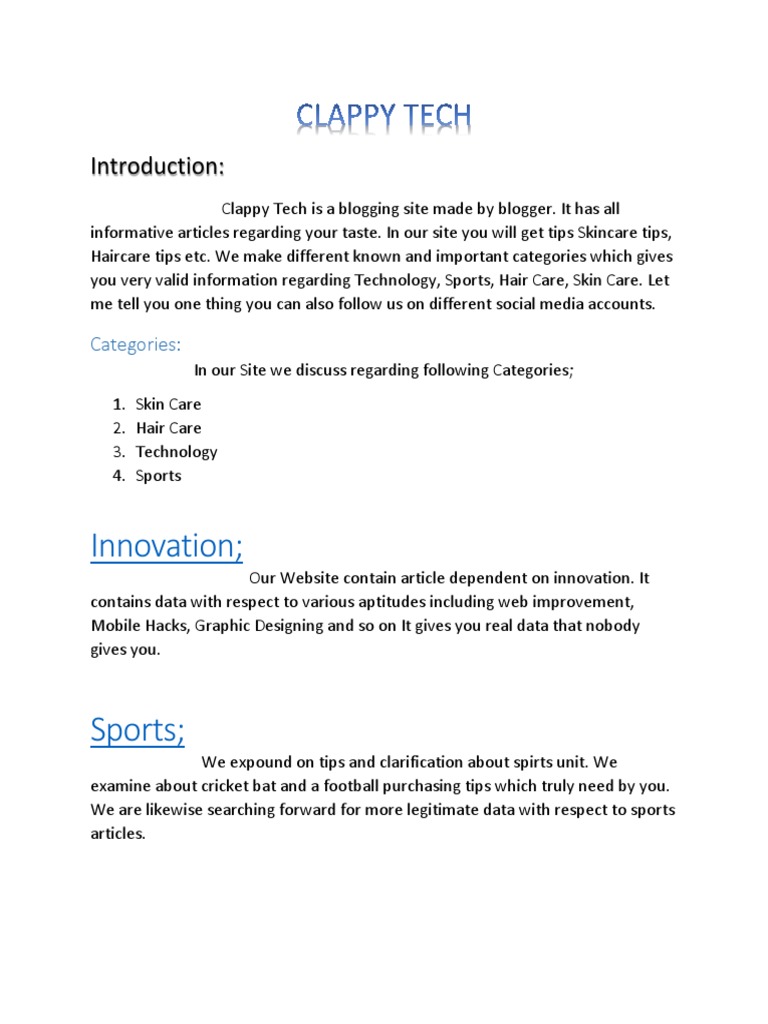 Clappy Tech: Skincare, Haircare & More | PDF | Career & Growth | Business