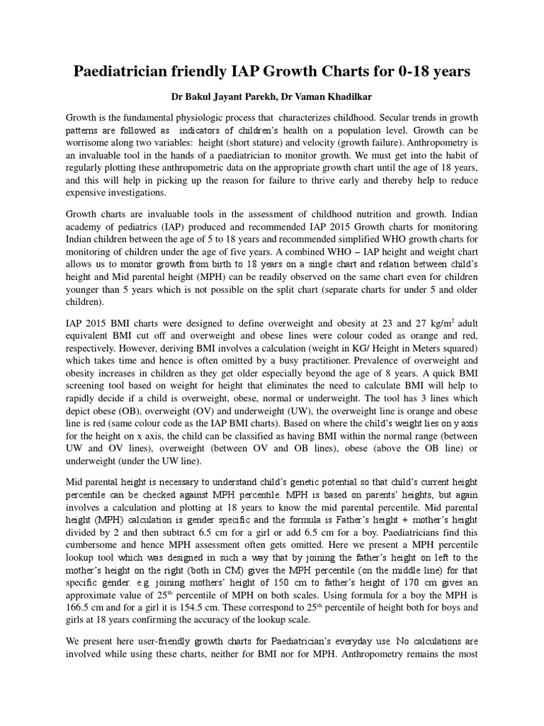 4422 - Pediatrician Friendly Growth Charts For 0 18 Year Old Indian ...