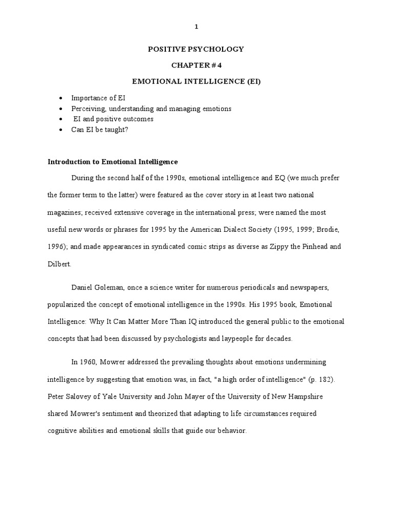 Emotional Intelligence Notes | PDF | Emotional Intelligence | Intelligence
