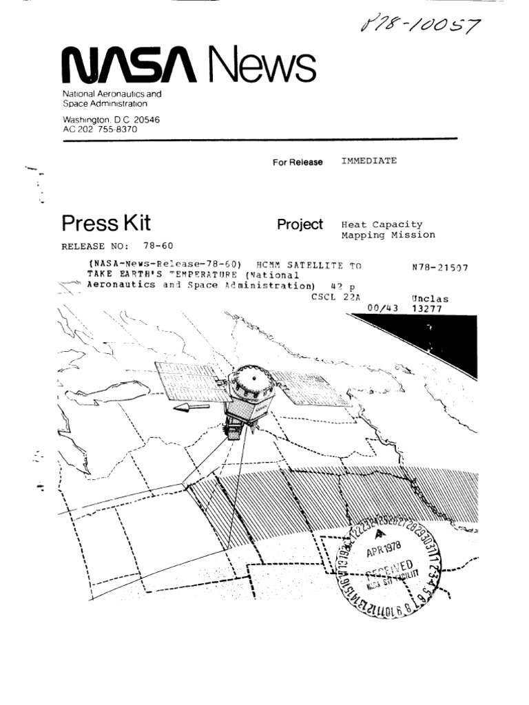 Heat Capacity Mapping Mission Press Kit | PDF | Goddard Space Flight ...