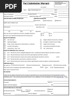 Part Submission Warrant | PDF