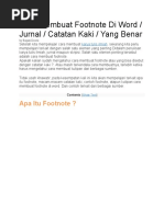 Teknik Pengutipan Karya Tulis Ilmiah (BodyNote, FootNote Dan EndNote) | PDF