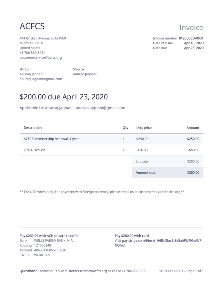 Invoice 8195B6CD 0001 PDF | PDF