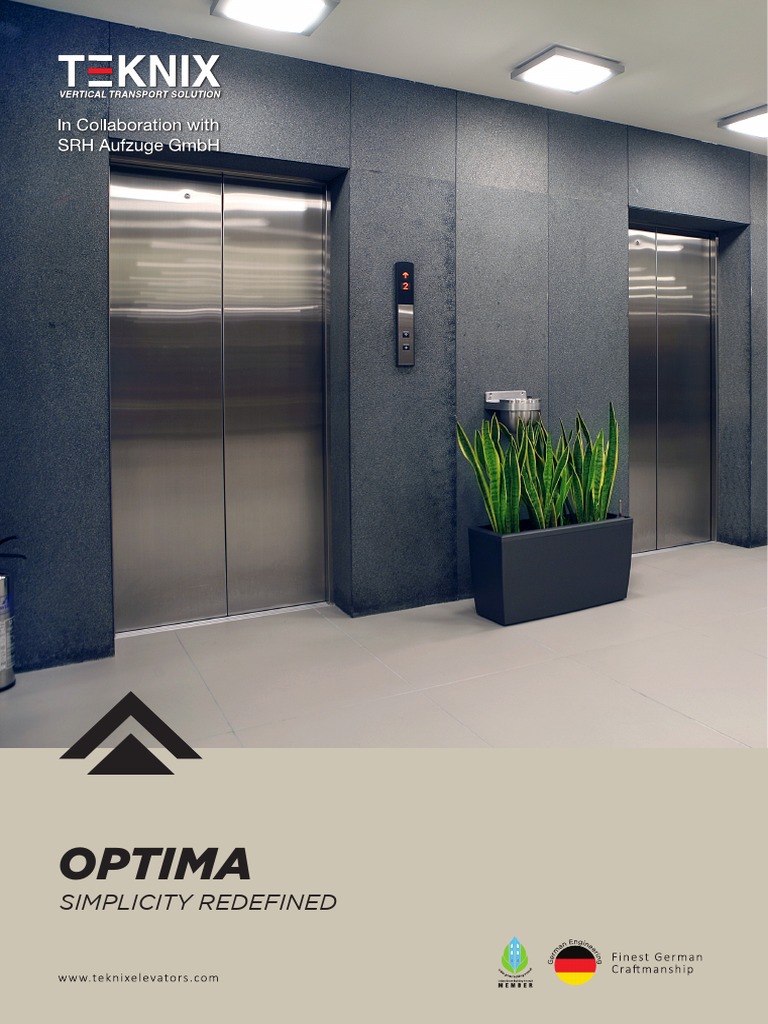 Optima: Simplicity Redefined | PDF | Elevator | Electric Motor