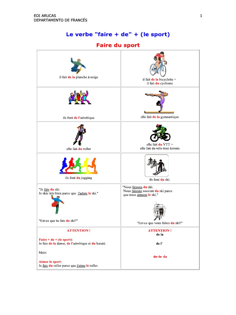 EXERCICES LE SPORT 2 Et LES LOISIRS PDF | PDF