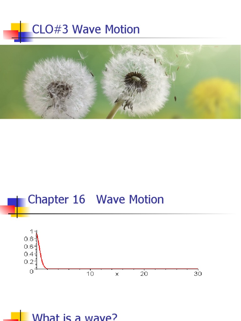 Cahpter 16 Wave Motion | PDF | Waves | Frequency