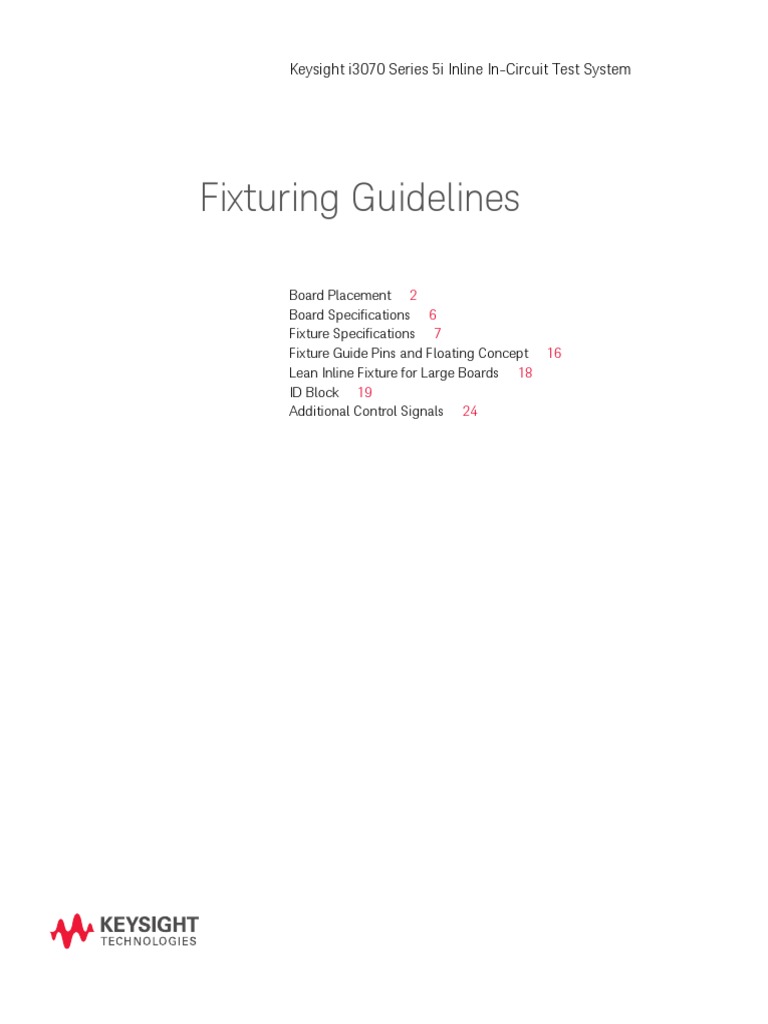 Fixturing Guidelines: Keysight I3070 Series 5i Inline In-Circuit Test ...