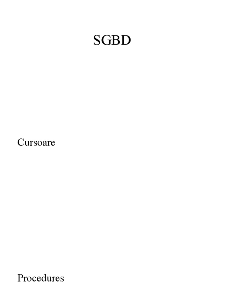 SGBD | PDF
