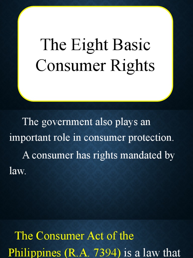 Consumer Rights - Lecture | PDF