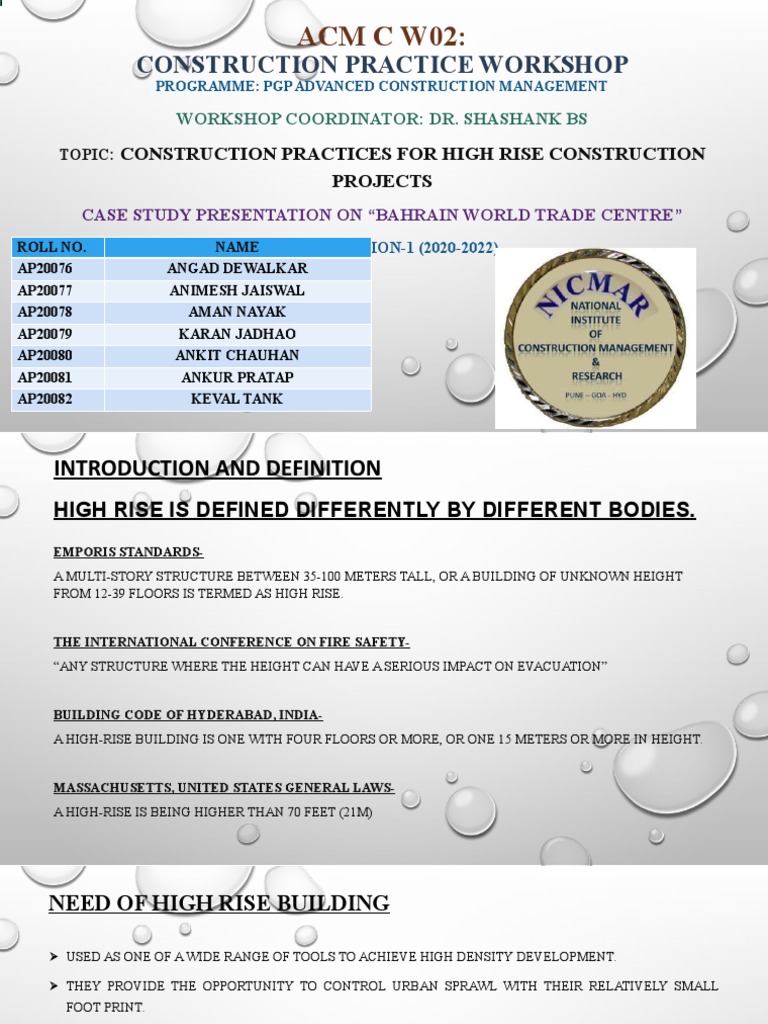 Acm C W02:: Construction Practice Workshop | PDF | Wound | Building ...