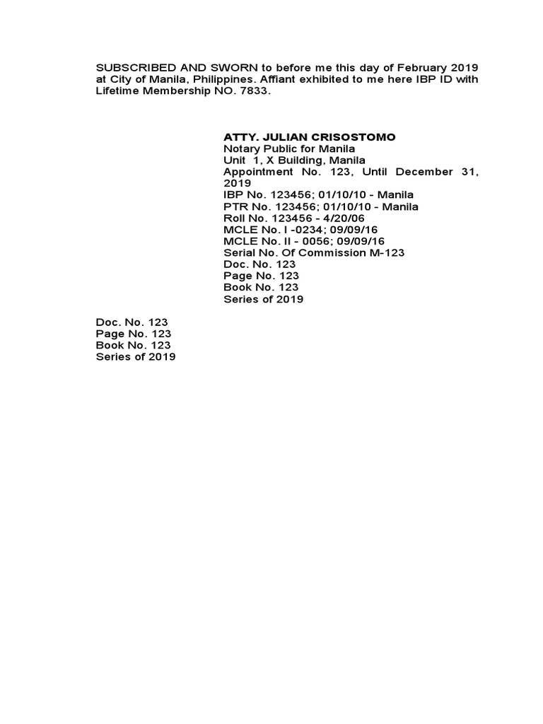 Age Declaration Affidavit Sample | PDF