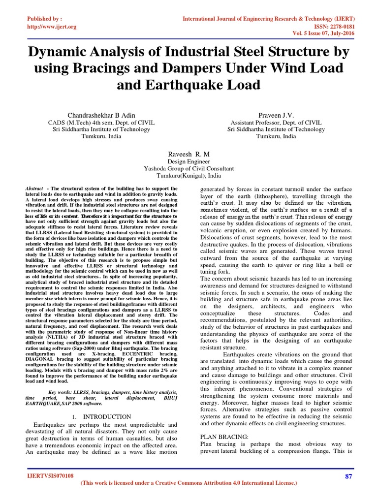 40.dynamic Analysis of Industrial Steel Structure PDF | Download Free ...