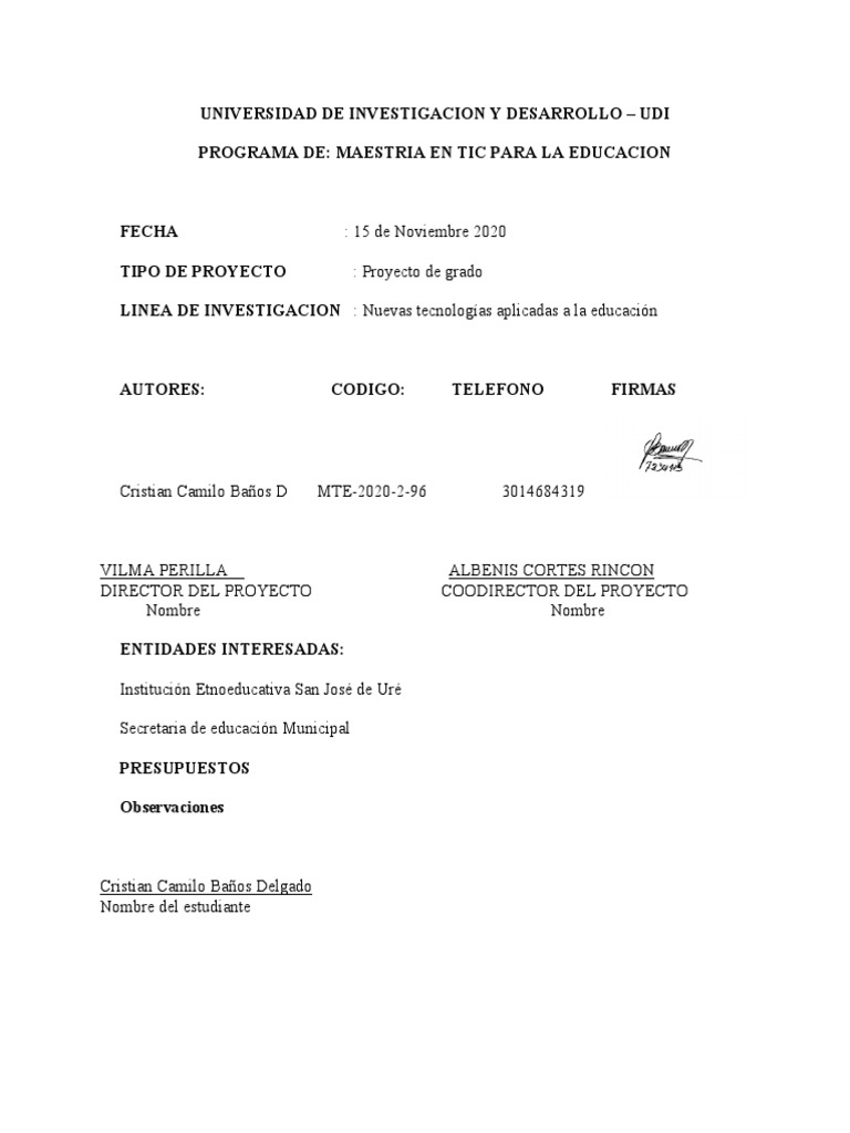 Anteproyecto V5 | PDF | Tecnología de información y comunicaciones | Tecnologia Educacional