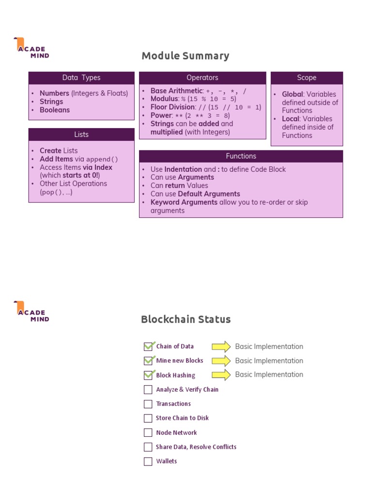 Intro to Python & Blockchain Basics | PDF | Computers