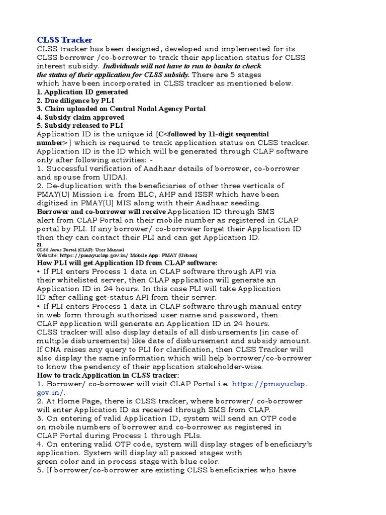 CLSS Tracker: The Status of Their Application For CLSS Subsidy | PDF ...