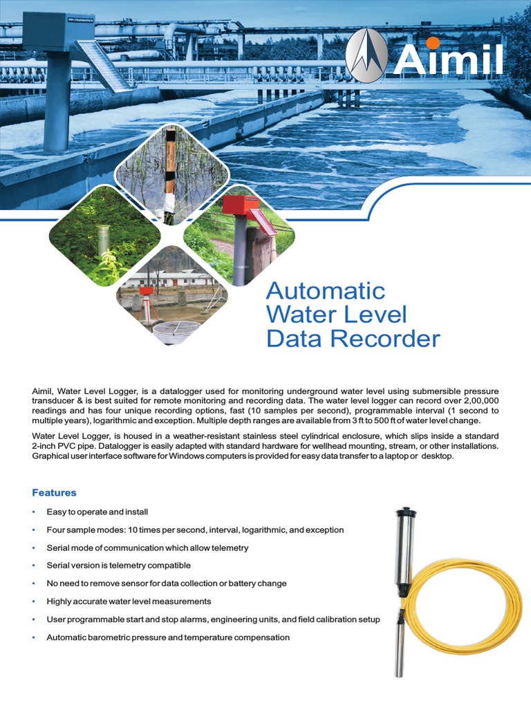 Digital Water Level Logger Specs | PDF | Telemetry | Laptop