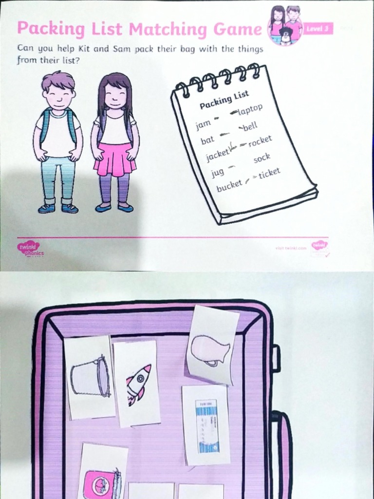 Packing List Matching Game | PDF