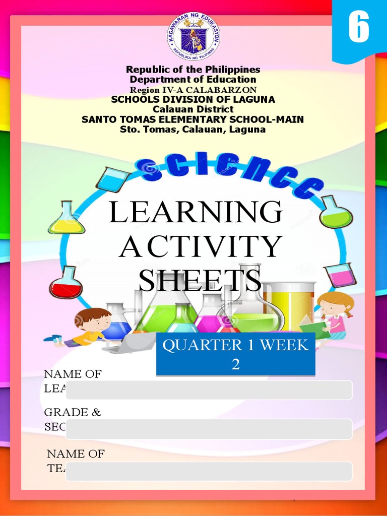 Activity Sheets in Science | PDF | Solution | Homogeneity And Heterogeneity