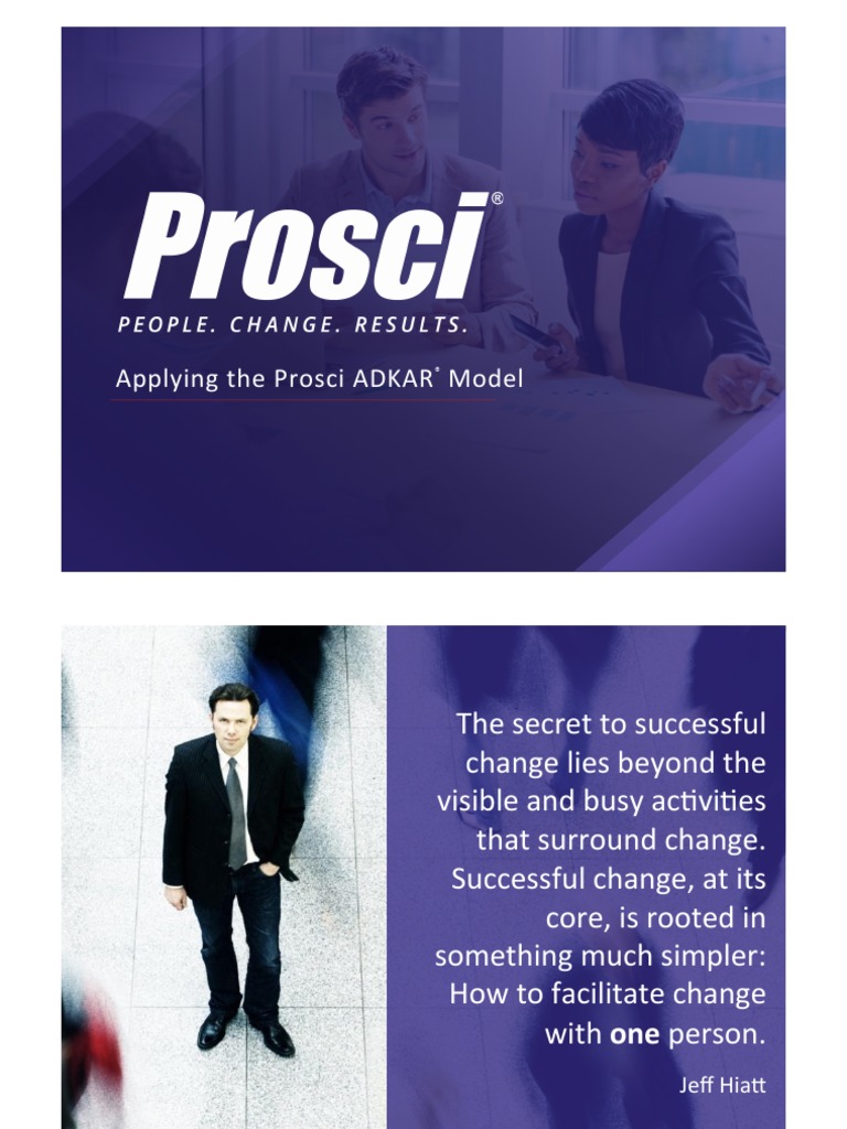 Applying The Prosci ADKAR Model | PDF | Reinforcement | Action (Philosophy)