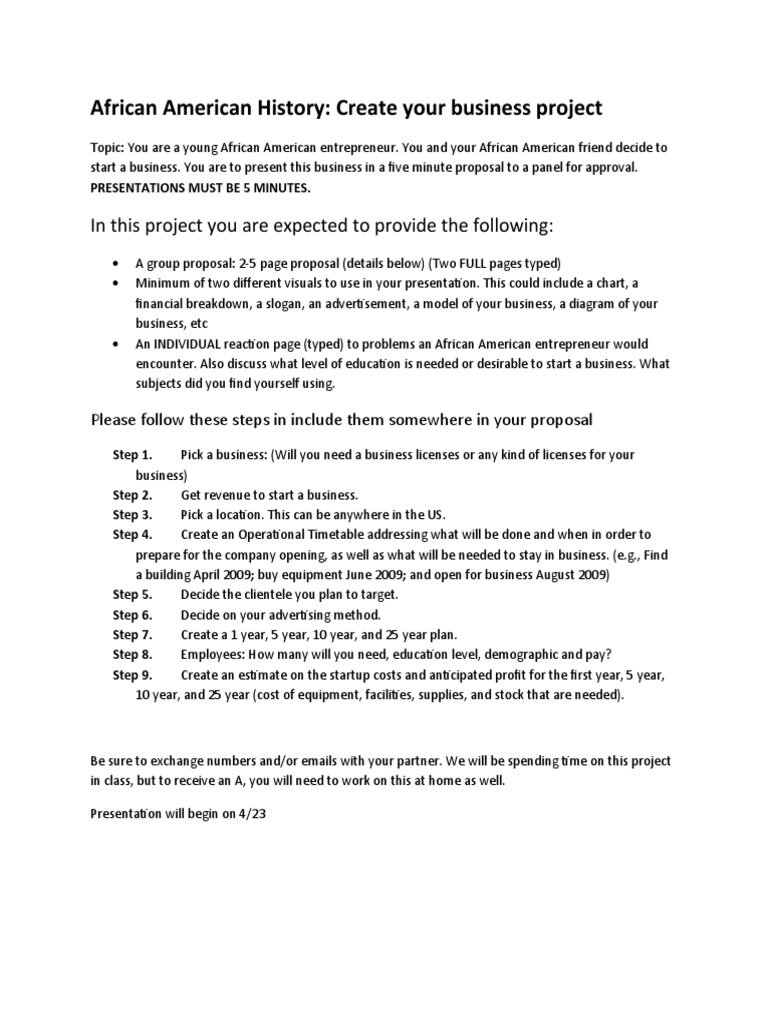 African American History Project | PDF