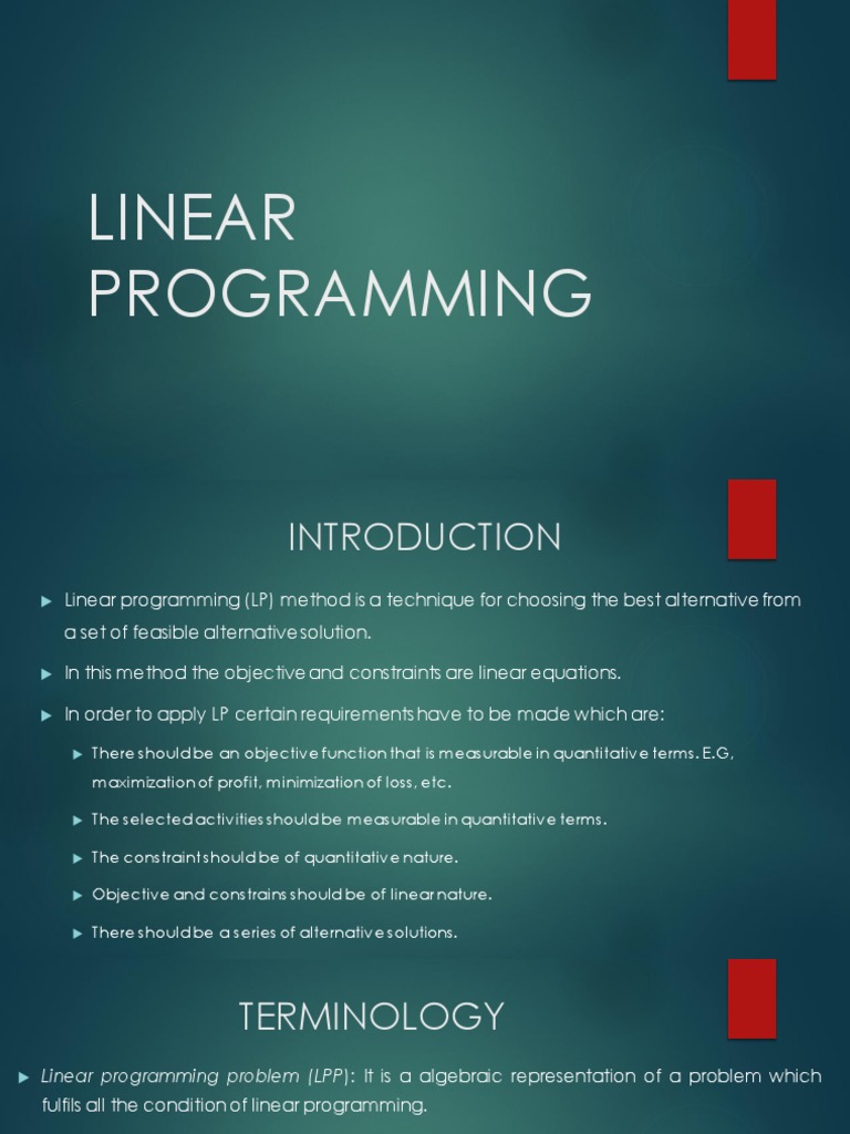 Module 2 Lpp Pdf Pdf Mathematical Optimization Linear Programming