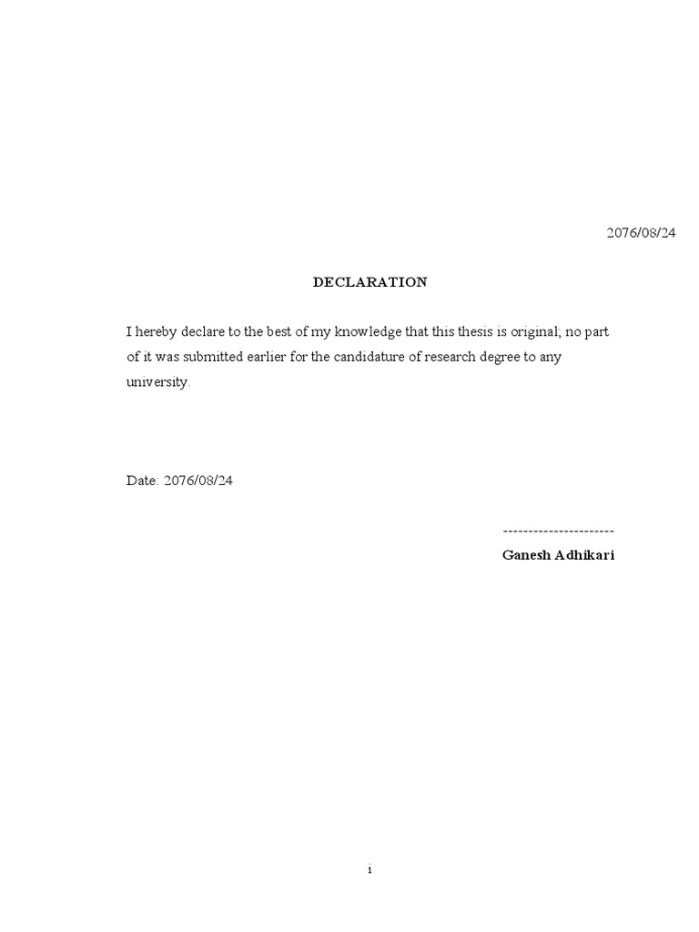 Declaration-3 Pages | PDF