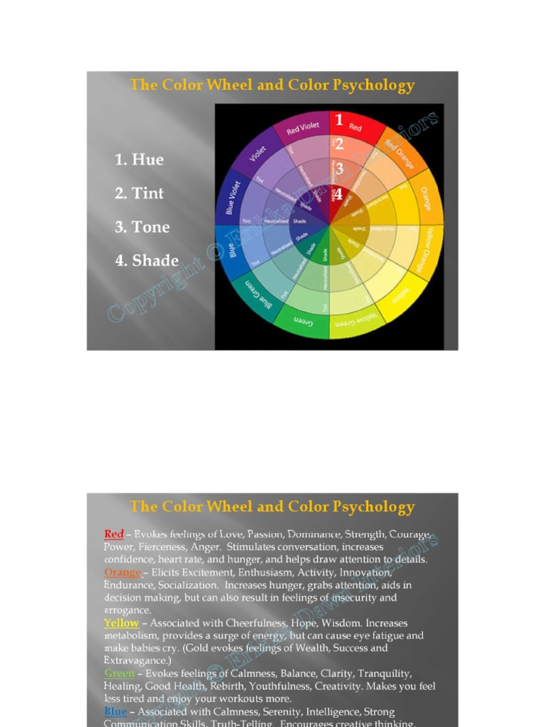 Color Psychology & Emotions Guide | PDF | Career & Growth | Self ...