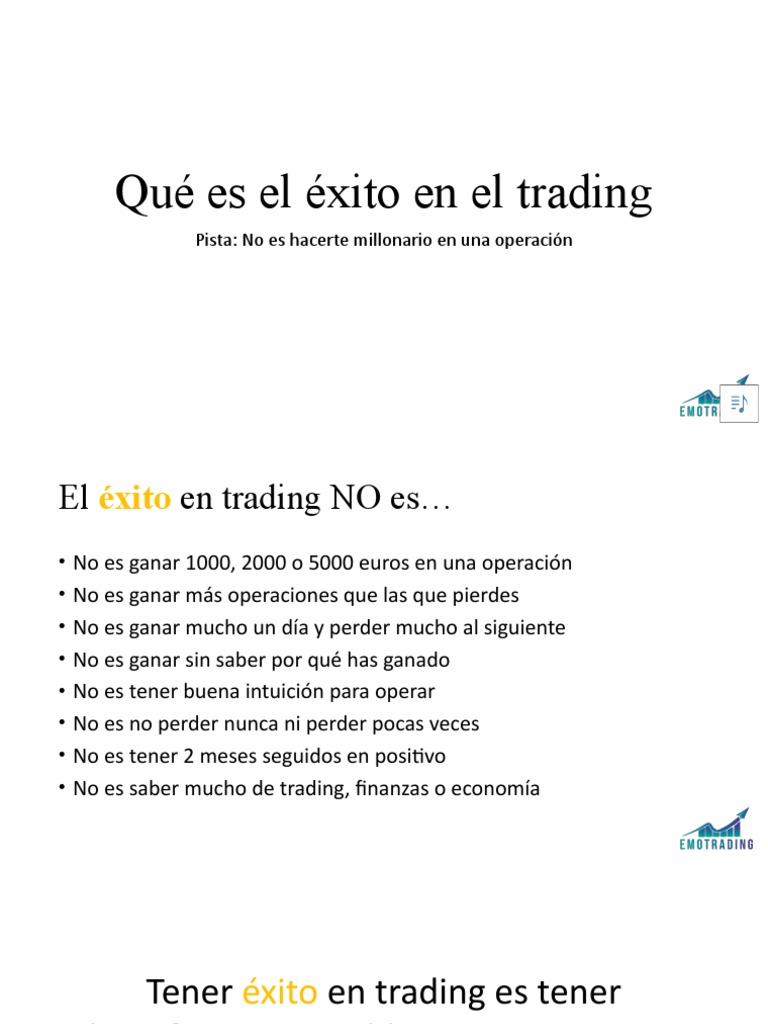 Éxito Sostenible en el Trading | PDF