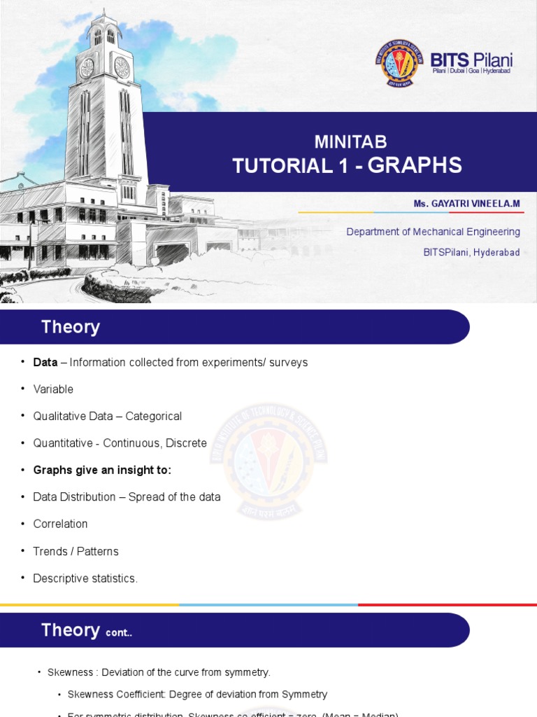 Minitab Graphs Tutorial for Engineers | PDF | Skewness | Statistical Theory