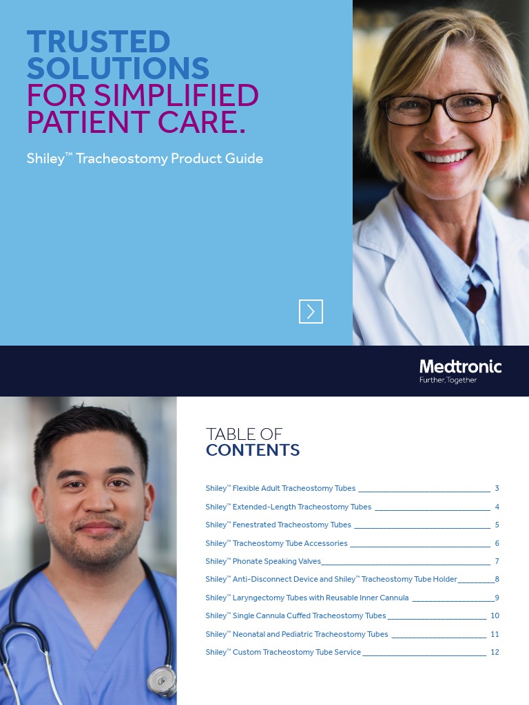 Shiley Tracheostomy Product Guide Brochure PDF | PDF | Clinical ...
