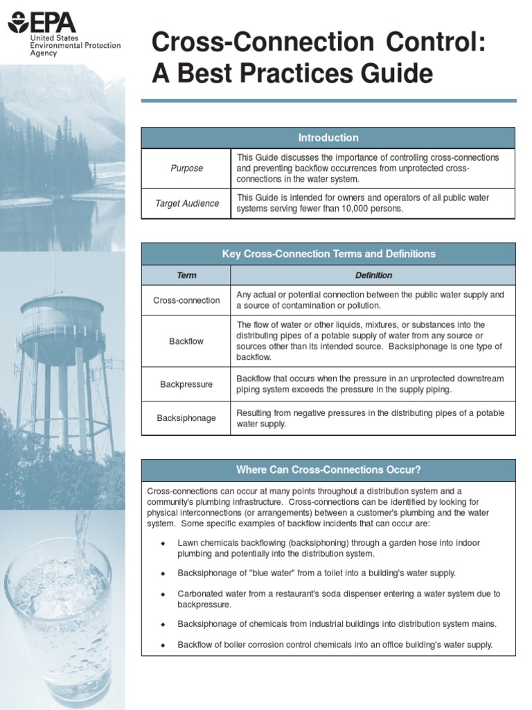 Cross-Connection Control: A Best Practices Guide | Download Free PDF ...