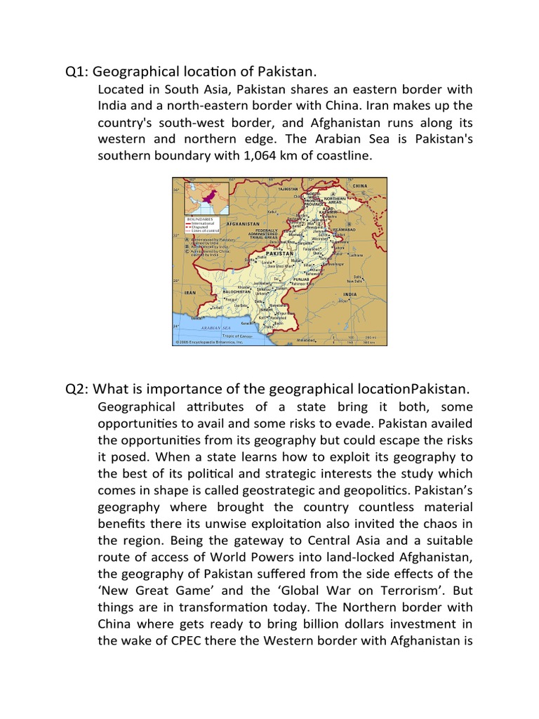 Understanding Pakistan's Strategic Geopolitical Importance Through an ...