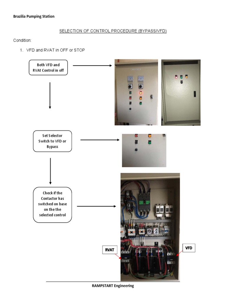 VFD Control Procedures for Pumping Station | PDF | Menu (Computing ...