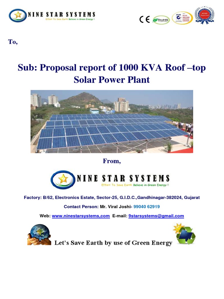 1mw Solar Power Plant PDF | PDF | Photovoltaic System | Photovoltaics