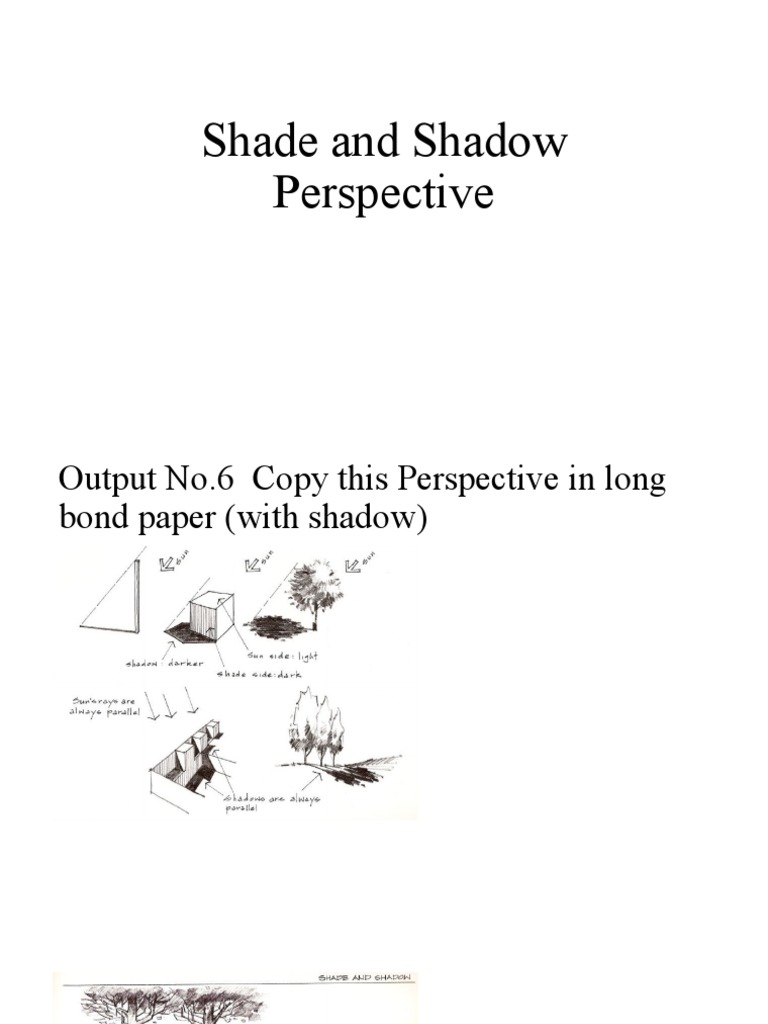 Shade and Shadow Perspective | PDF
