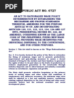RA 6727 - Wage Rationalization Act | PDF | Employment | Arbitration