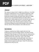 Continuous Casting Machine | PDF | Casting (Metalworking) | Materials Science