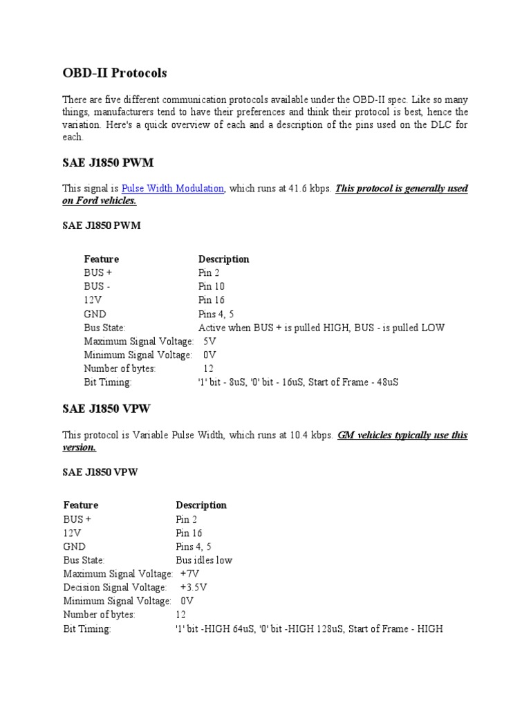 OBD-II Protocols Explained | PDF | Computer Engineering ...