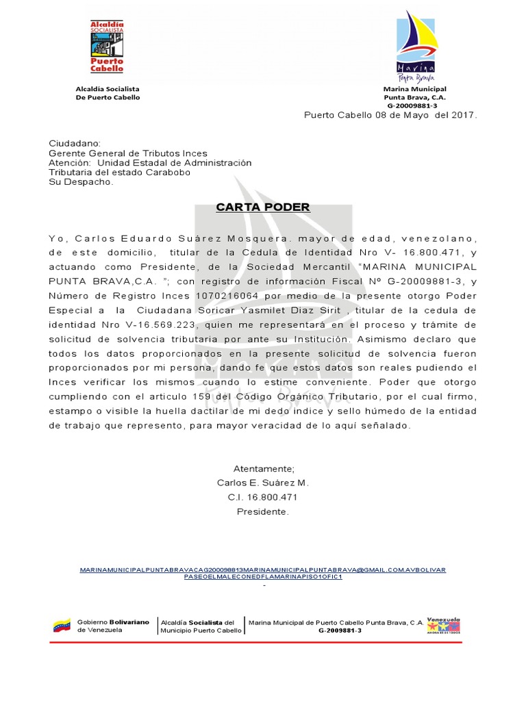 Carta Poder Ince | PDF