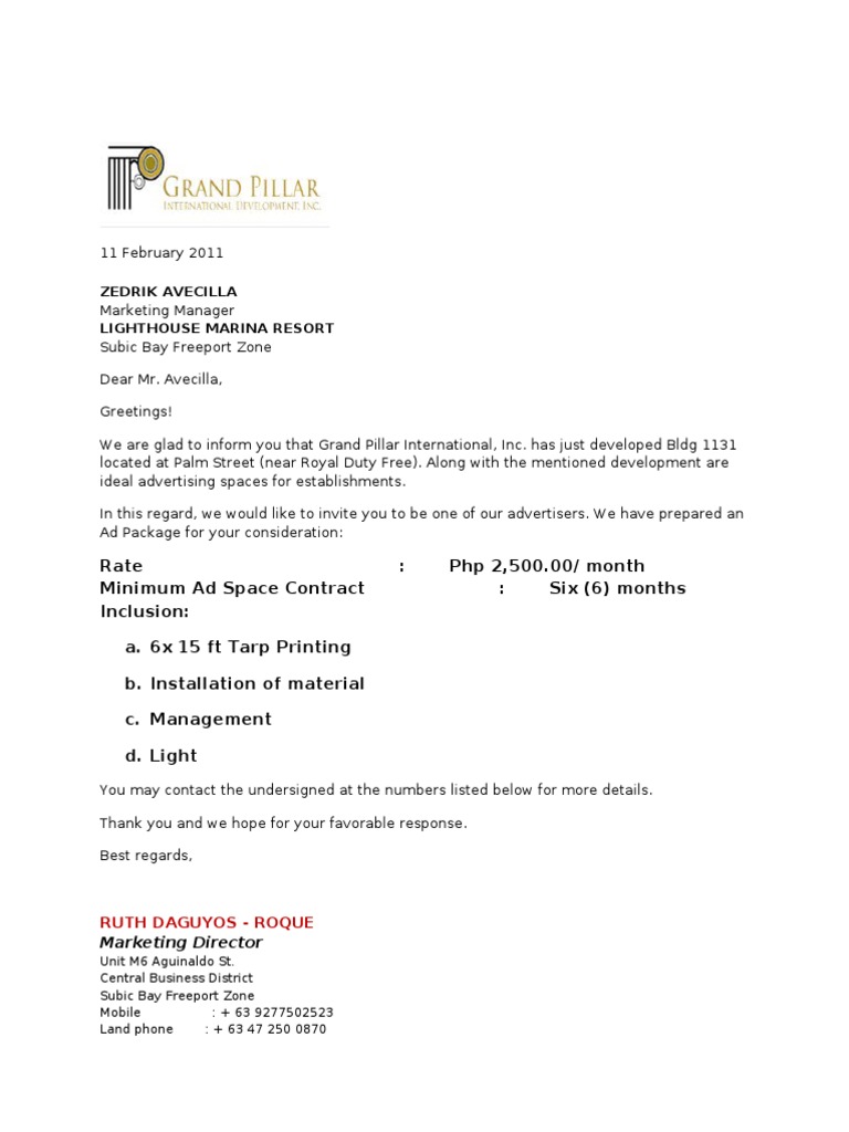 Ad Space Proposal | PDF