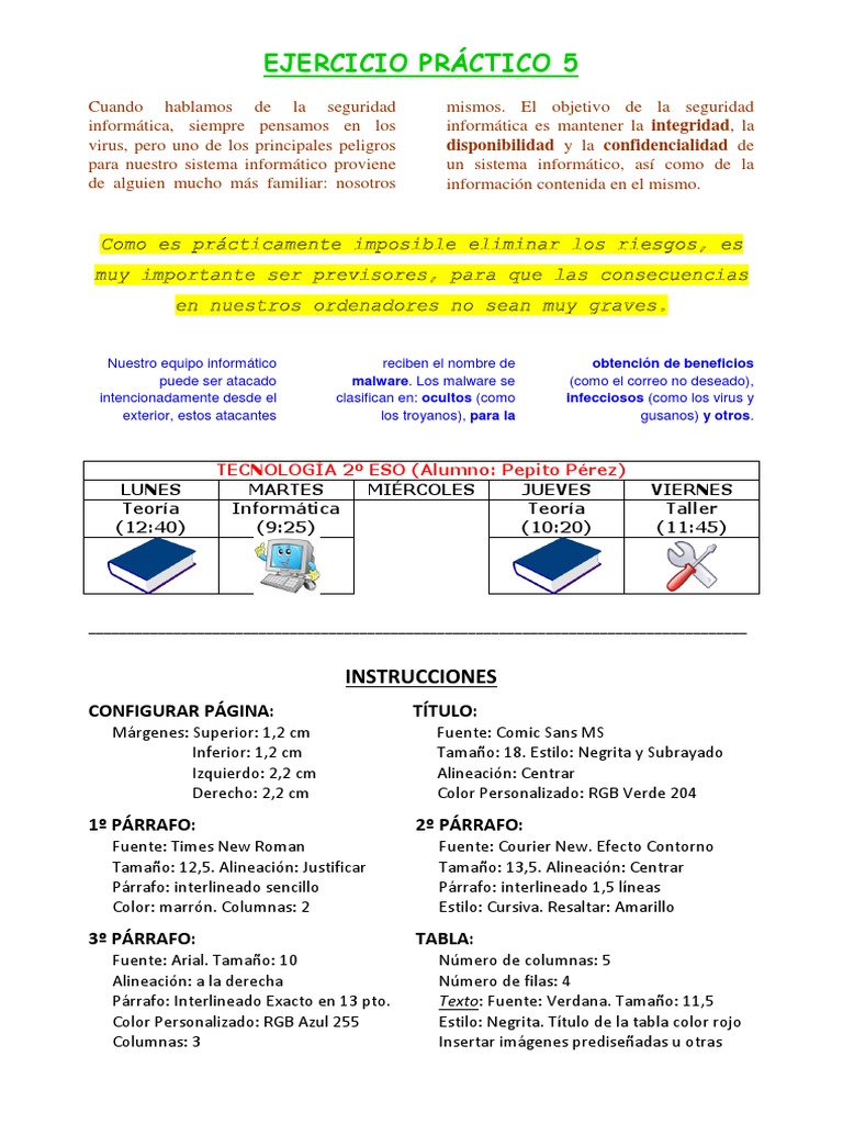 Ejercicio 5 Word | PDF | Visión | Tecnicas artisticas