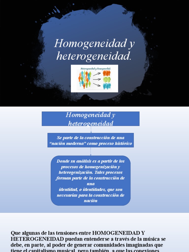 Homogeneidad y Heterogeneidad | PDF | Nación | Multiculturalismo