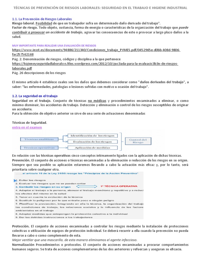 Resumen PRL Seguridad e Higiene | PDF | Seguridad y salud ocupacional | Riesgo