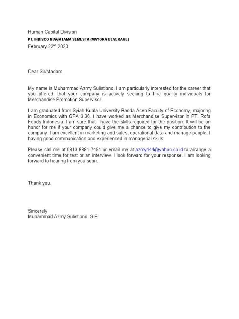 Pt. Inbisco Niagatama Semesta (Mayora Beverage) : Azmy444@yahoo - Co.id ...