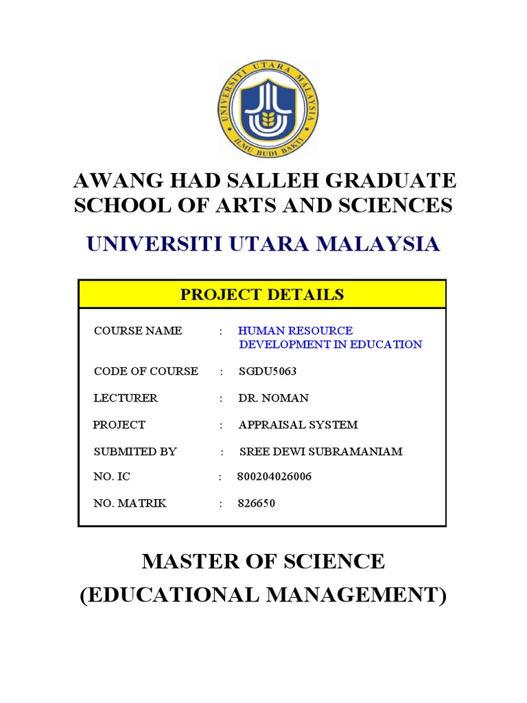 Awang Had Salleh Graduate School of Arts and Sciences: Universiti Utara ...
