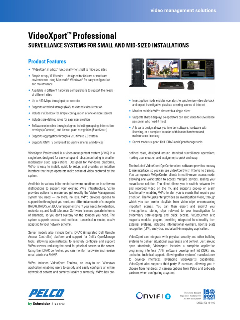 Datasheet NVR PELCO | PDF | 64 Bit Computing | Server (Computing)