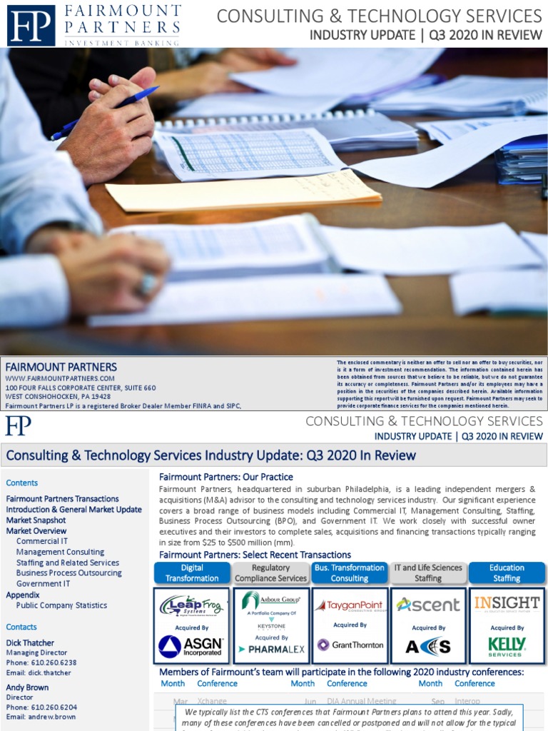 FP - CTS Report Q3.20 | PDF | Mergers And Acquisitions | Stocks